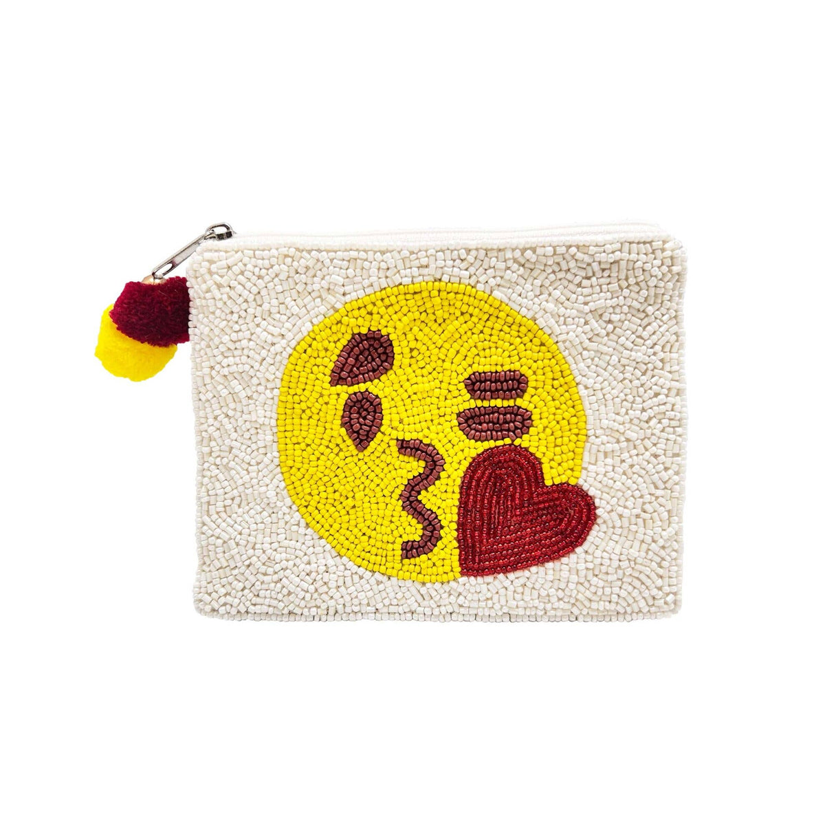 Kiss Emoji Beaded Pouch LAC-CP-1133 – Ole