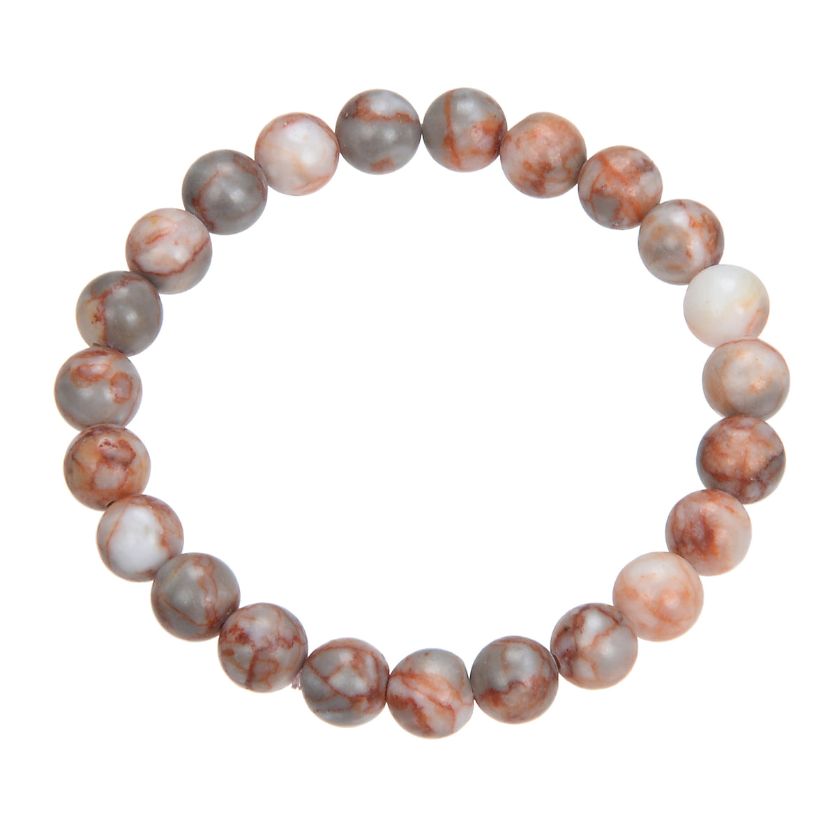 Red Network Stone Stretch Bracelet B1991-8MM – Ole