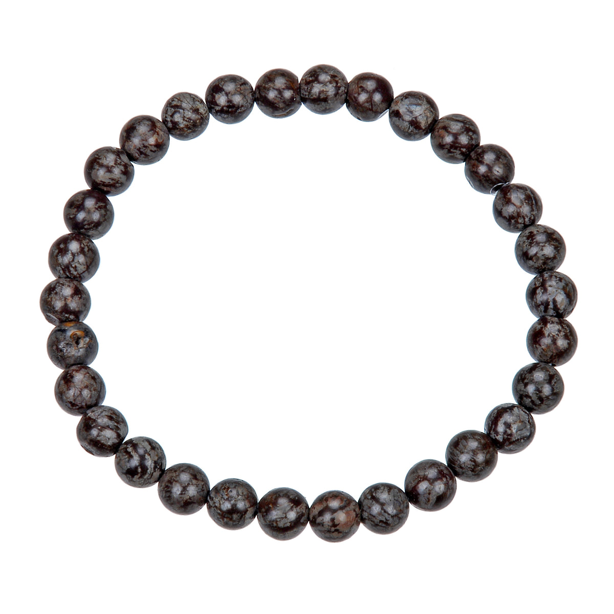 Red Snowflake Stone Stretch Bracelet B1992-6MM – Ole