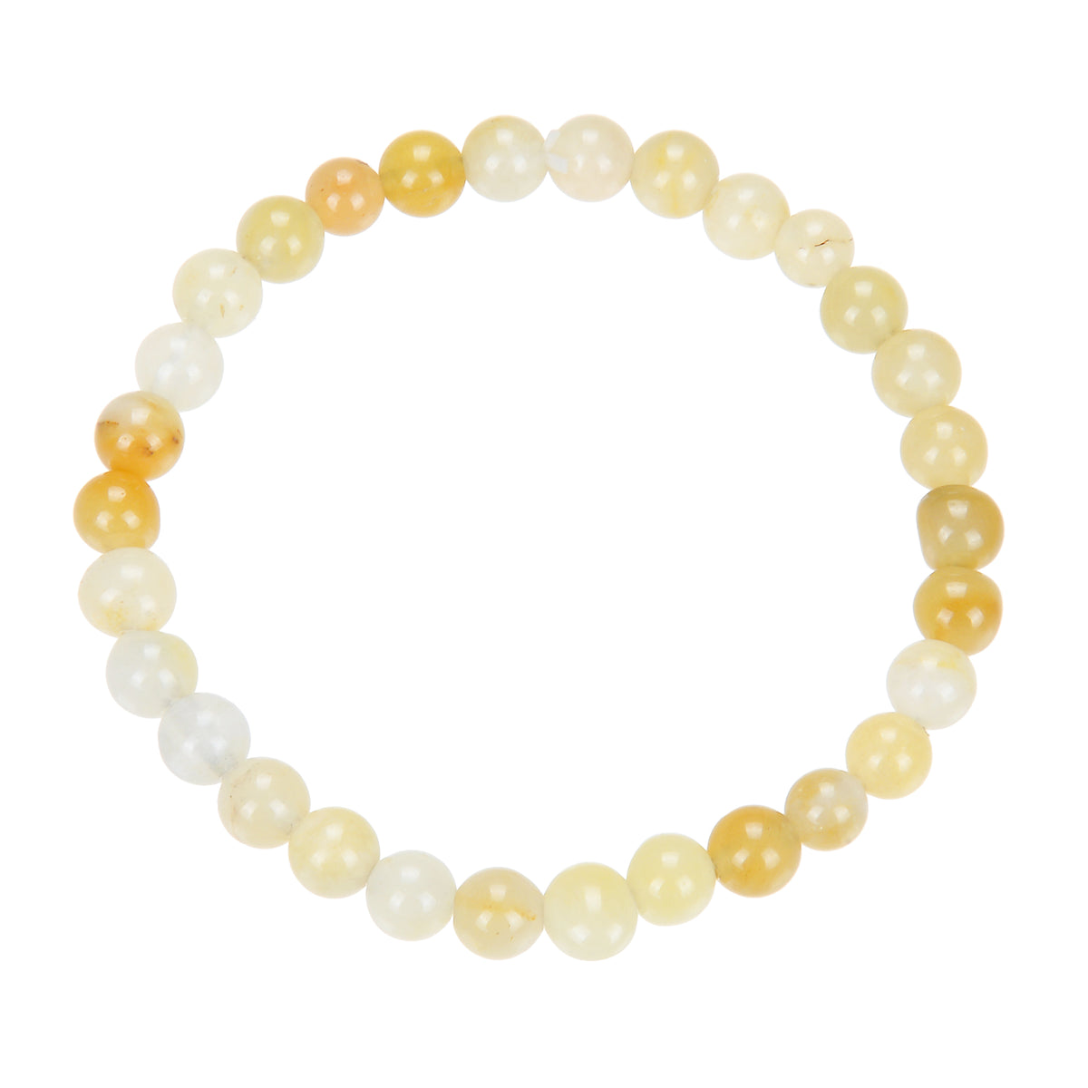 Golden Jade Stone Stretch Bracelet B1993-6MM – Ole