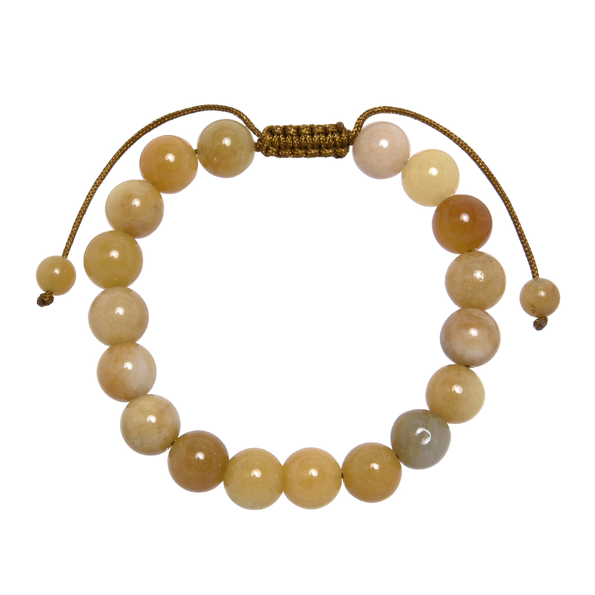 Golden Jade Stone Braided Bracelet B4122 – Ole