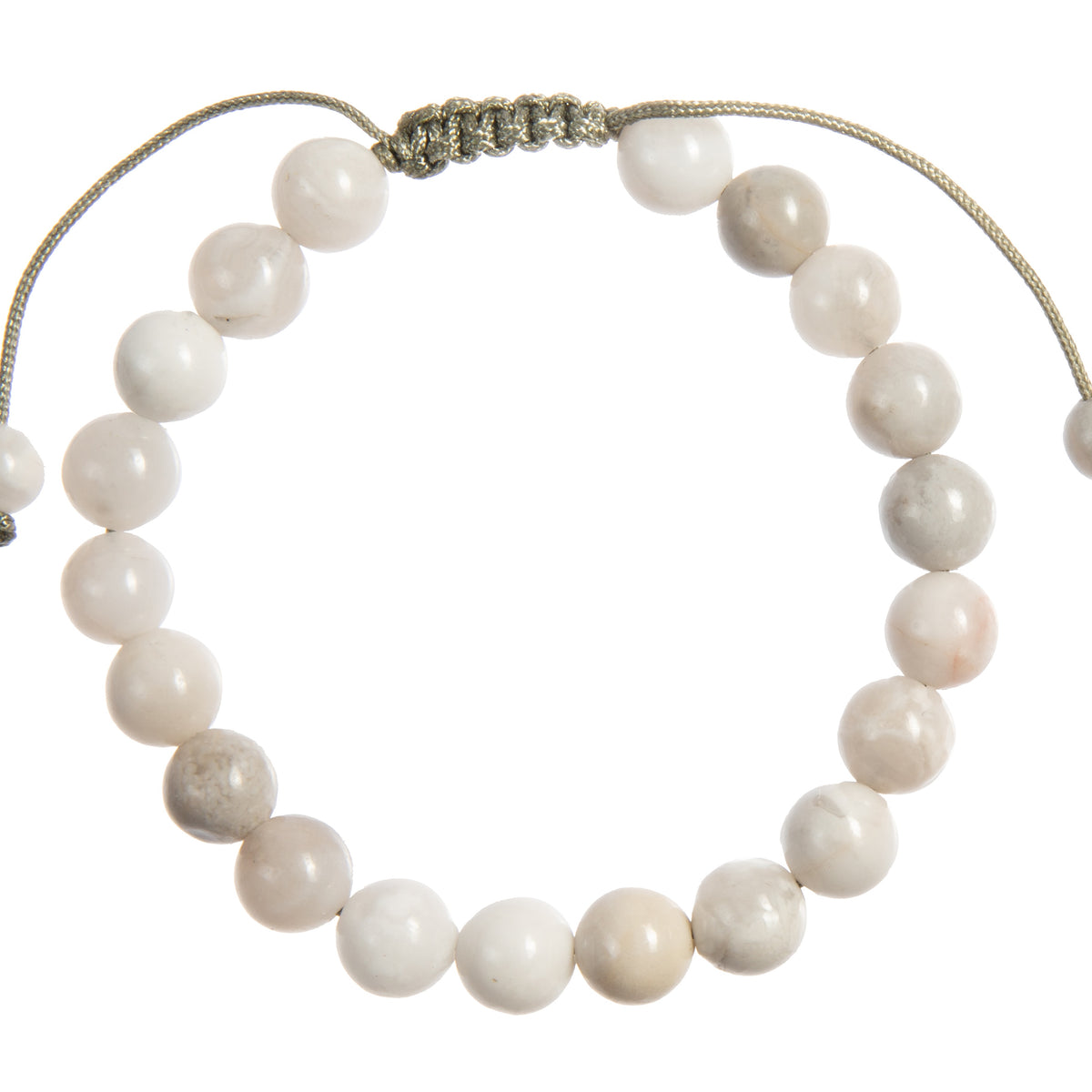 White Crazy Agate Bracelets B4173-8MM – Ole