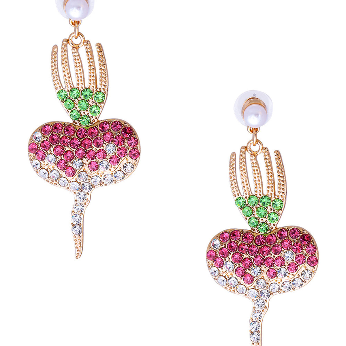 Botanical Rhinestone Earrings E4566 – Ole