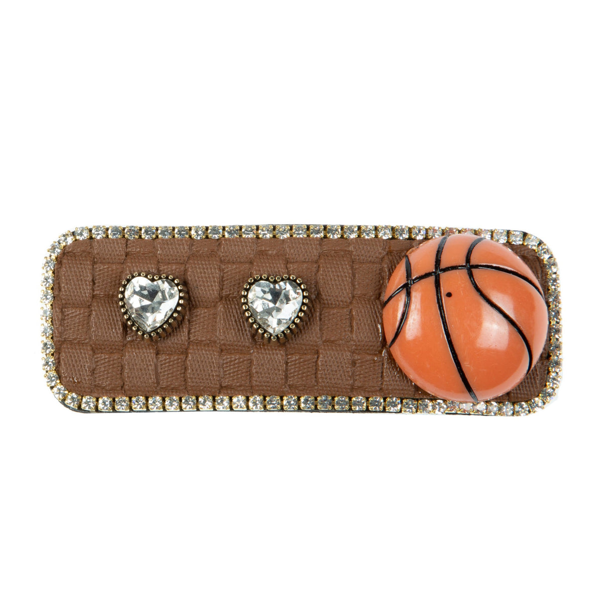 Basketball Rhinestone Rectangle Hair Pin L4754 – Ole