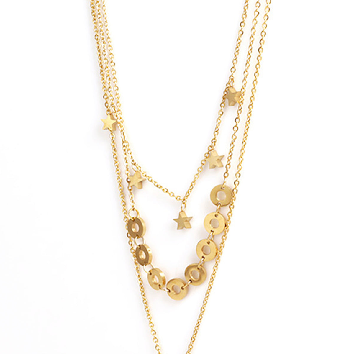 Star Stainless Steel Multilayer Chains Necklace N3885 – Ole