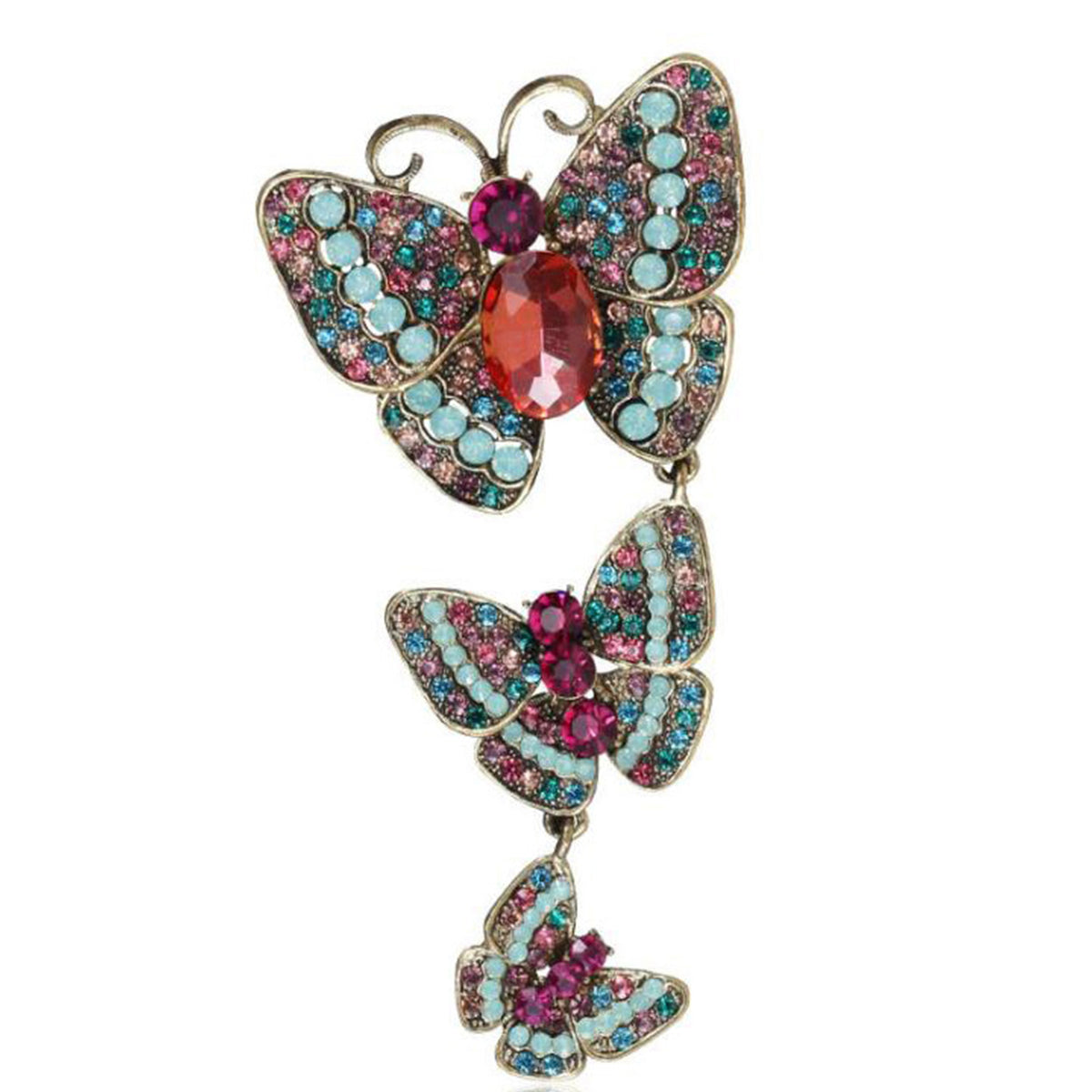 Three Butterflies Crystal Alloy Brooch PA3914 – Ole