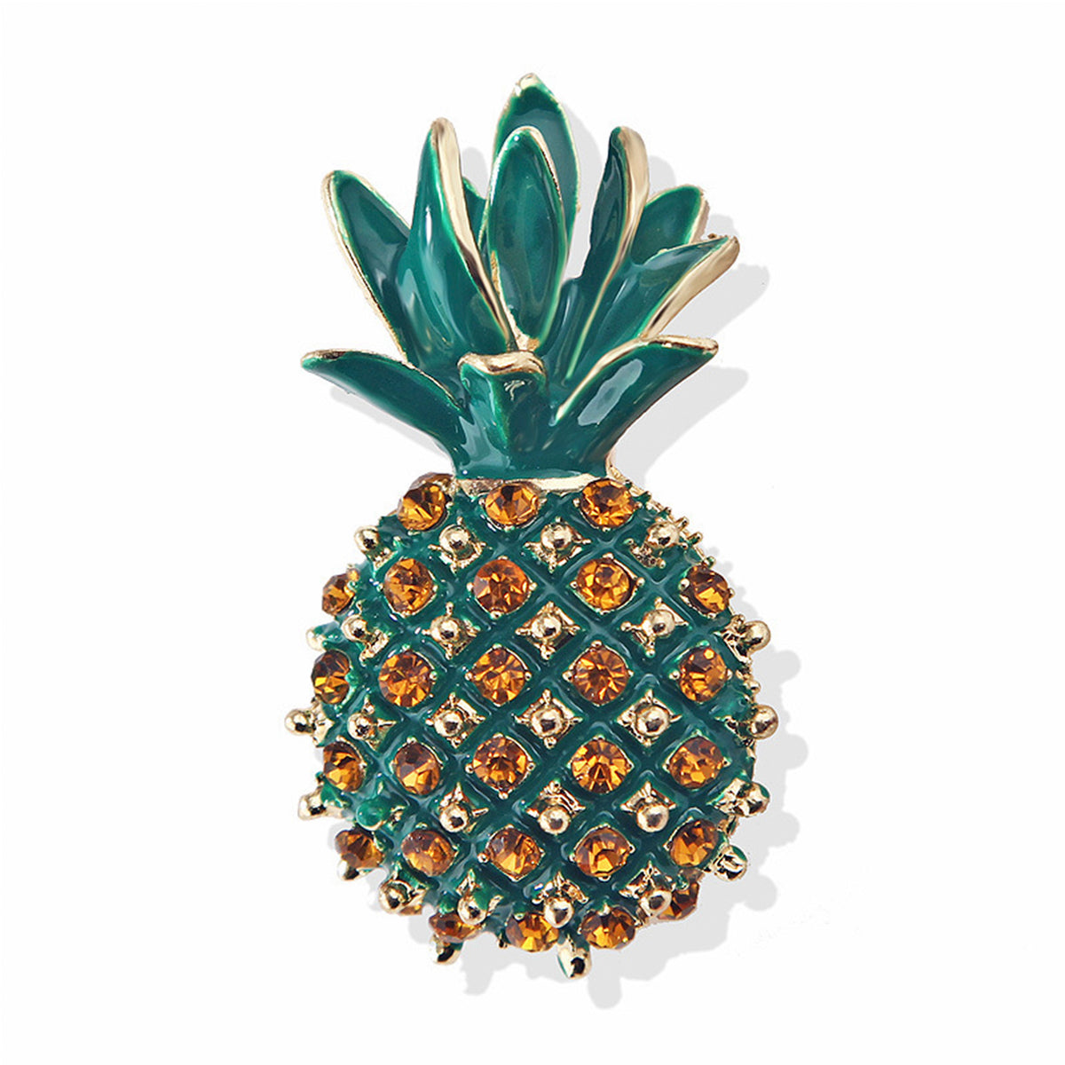 Pineapple Rhinestone Brooch PA3929 – Ole