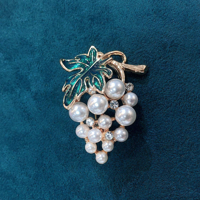 Grape Pearl Rhinestone Brooch PA4298 – Ole