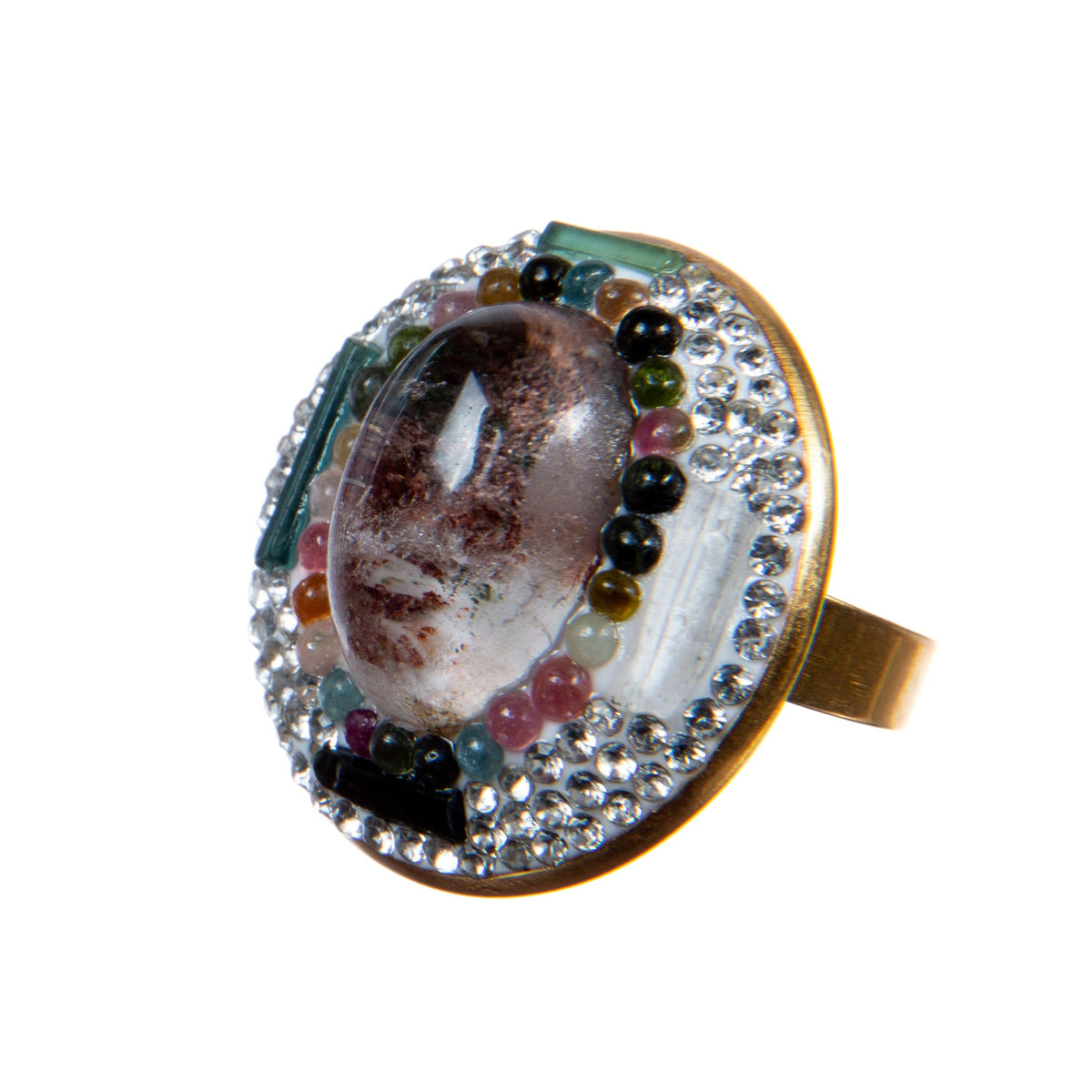 Tourmaline Rhinestone Rings R2266 – Ole