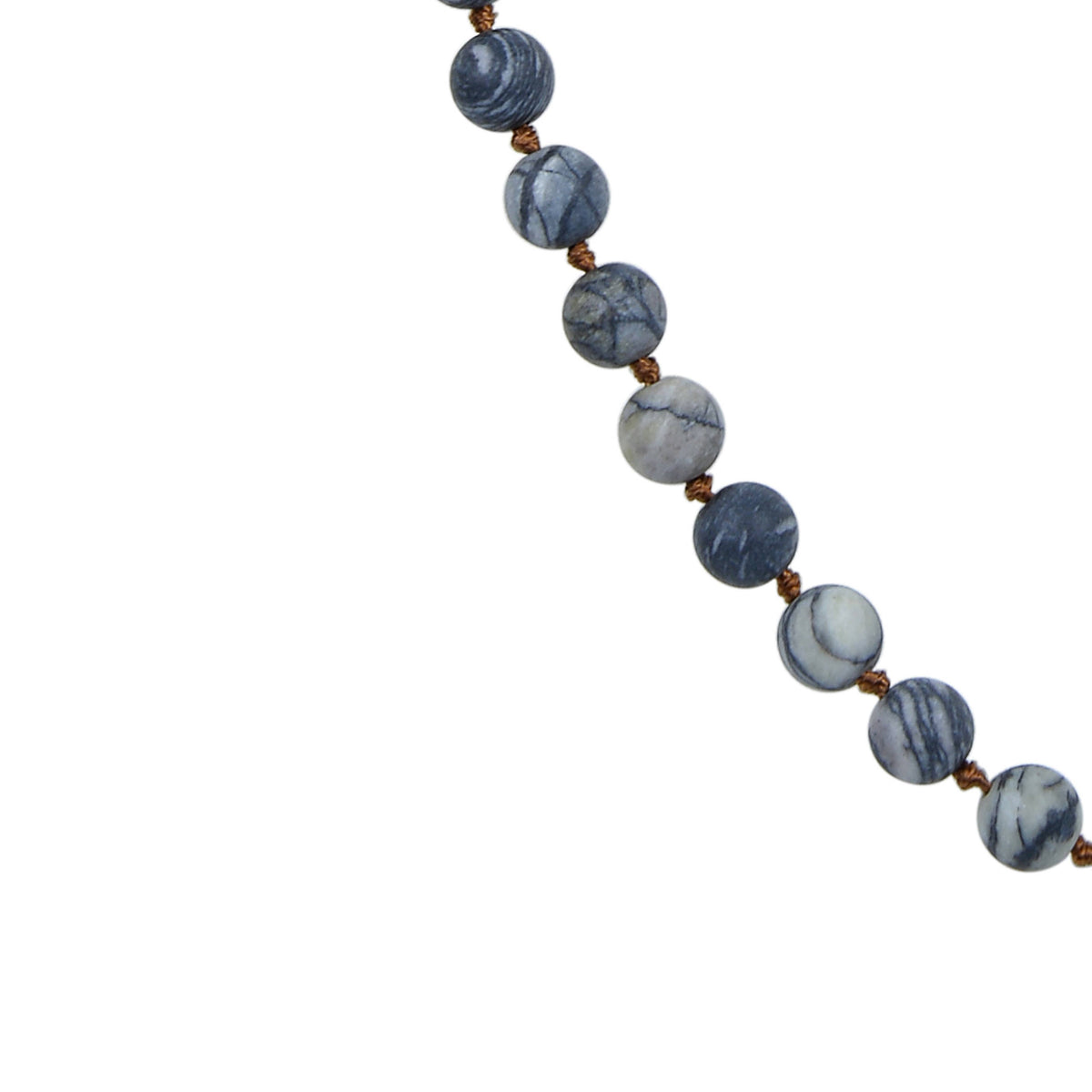 Black Network Stone Beaded Necklace N3180 – Ole